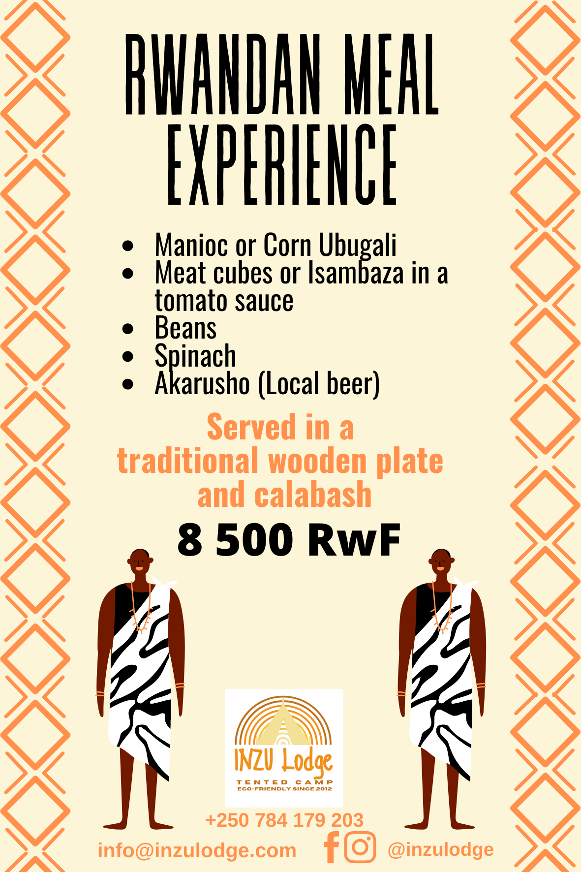 Rwandan Meal Experience – INZU Eco Lodge